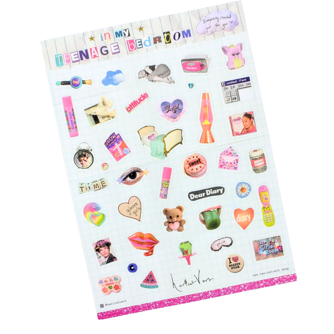 in my teenage bedroom picto-sticker sheet – Haricot Vert