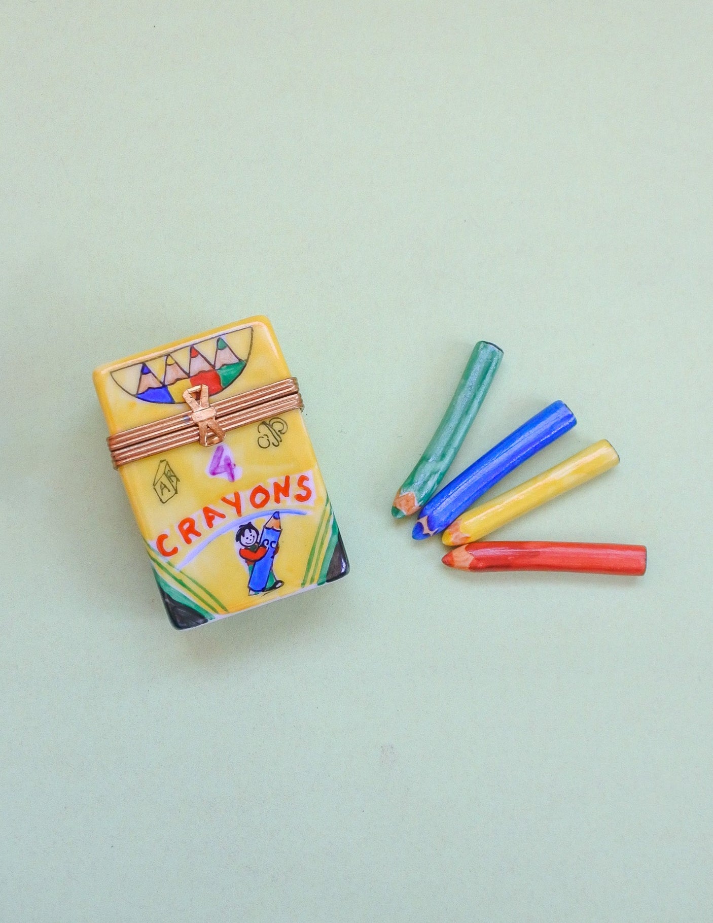 vintage crayons limoges trinket box – Haricot Vert